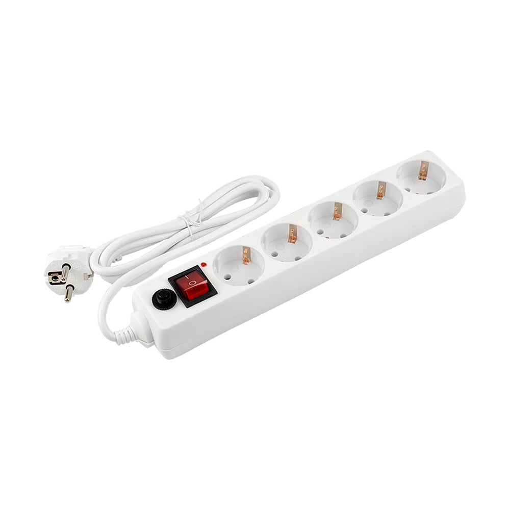 Сетевой фильтр General Lighting Systems 5 розеток, с заземлением и ...