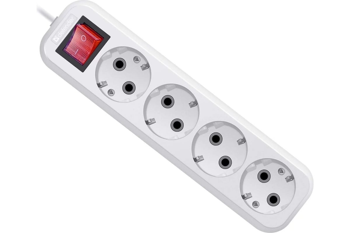 Удлинитель DEFENDER с заземлением L340 16 А, 3 м, выключатель 99362 ...