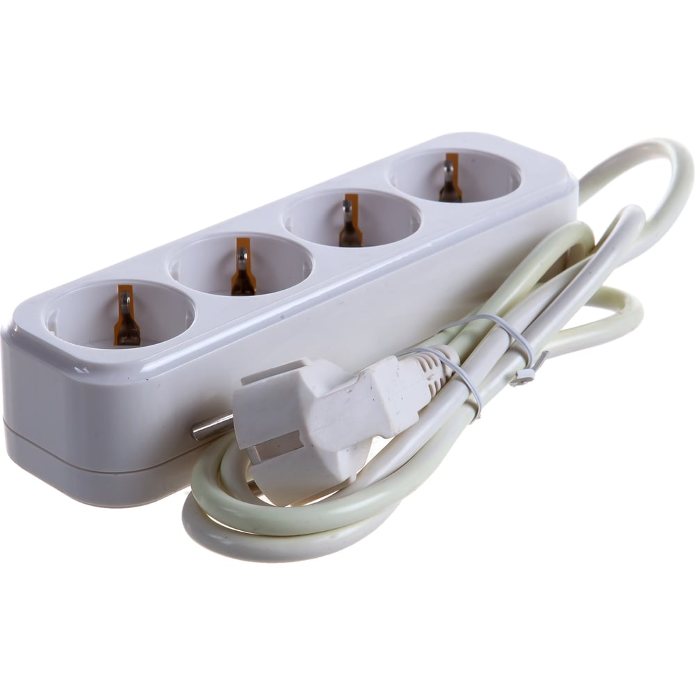 Удлинитель IEK CLASSIC У04, 4 места, 2Р+РЕ, 1.5 метра, 3х1мм2, 16А/250В ...