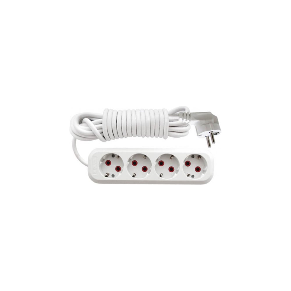 Бытовой удлинитель FIT с заземлением, ПВС, 3*0,75, 4 гнезда, 3 м. 83233 ...