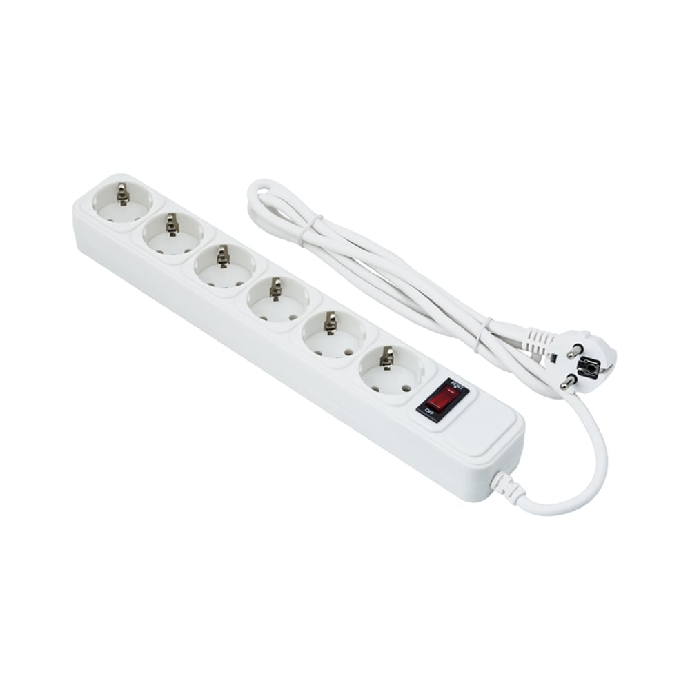 Сетевой фильтр ExeGate SP-6-1.5W 6 евро с заземлением, 1.5м ...