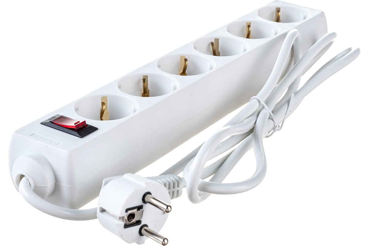 Сетевой фильтр ExeGate SP-6-1.8W 6 евро с заземлением, 1.8м ...