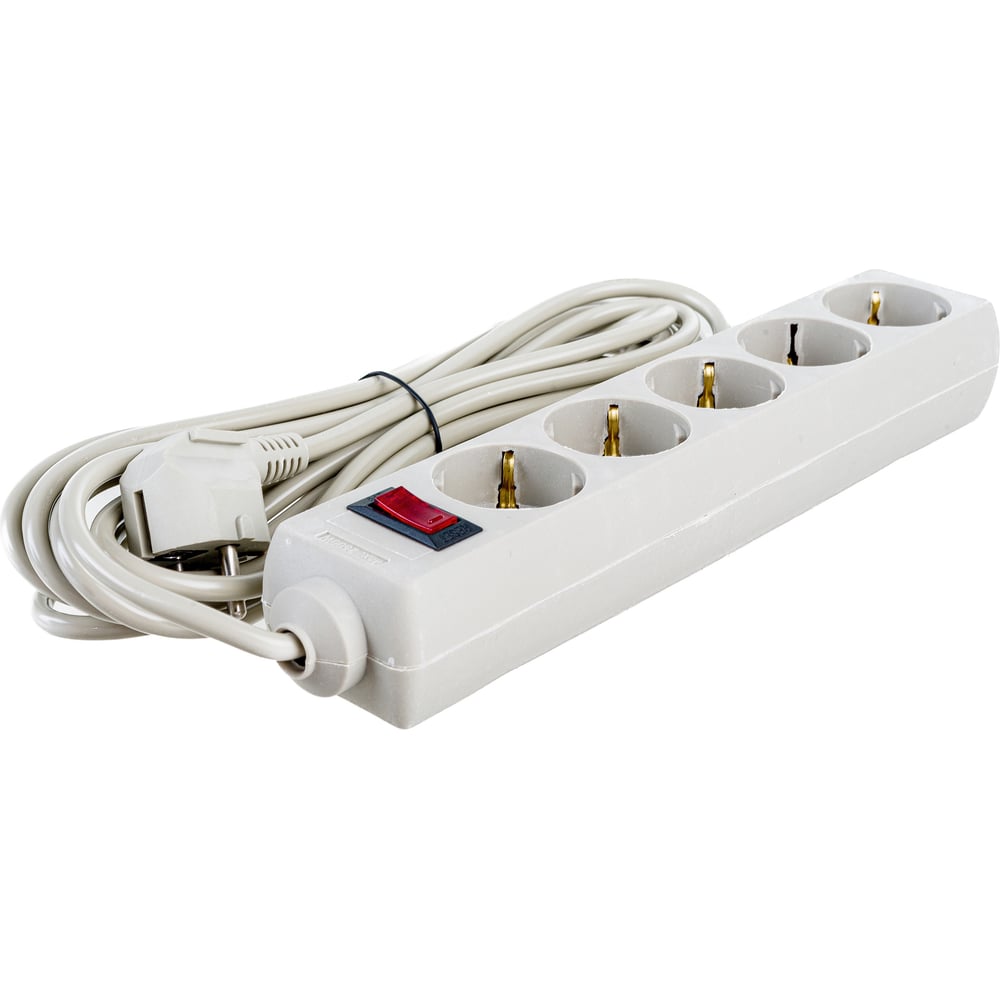 Сетевой фильтр ExeGate SP-5-5G 5 евро с заземление, 5м, защита от ...