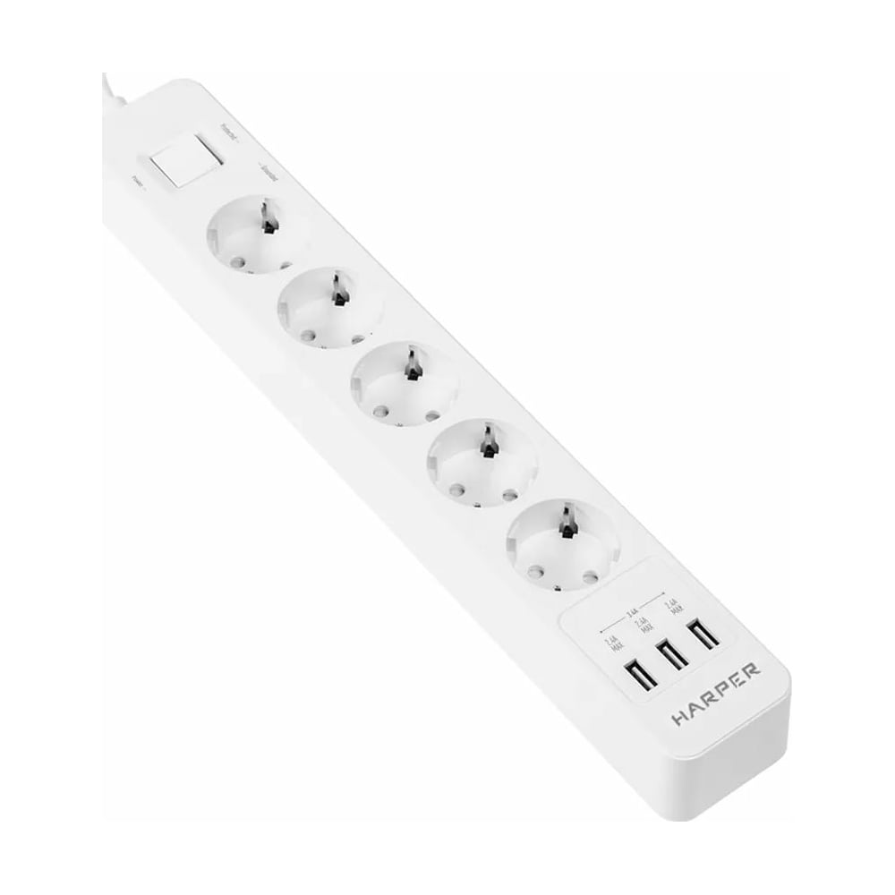 Сетевой фильтр Harper удлинитель UCH-550 White H00003206 - выгодная ...