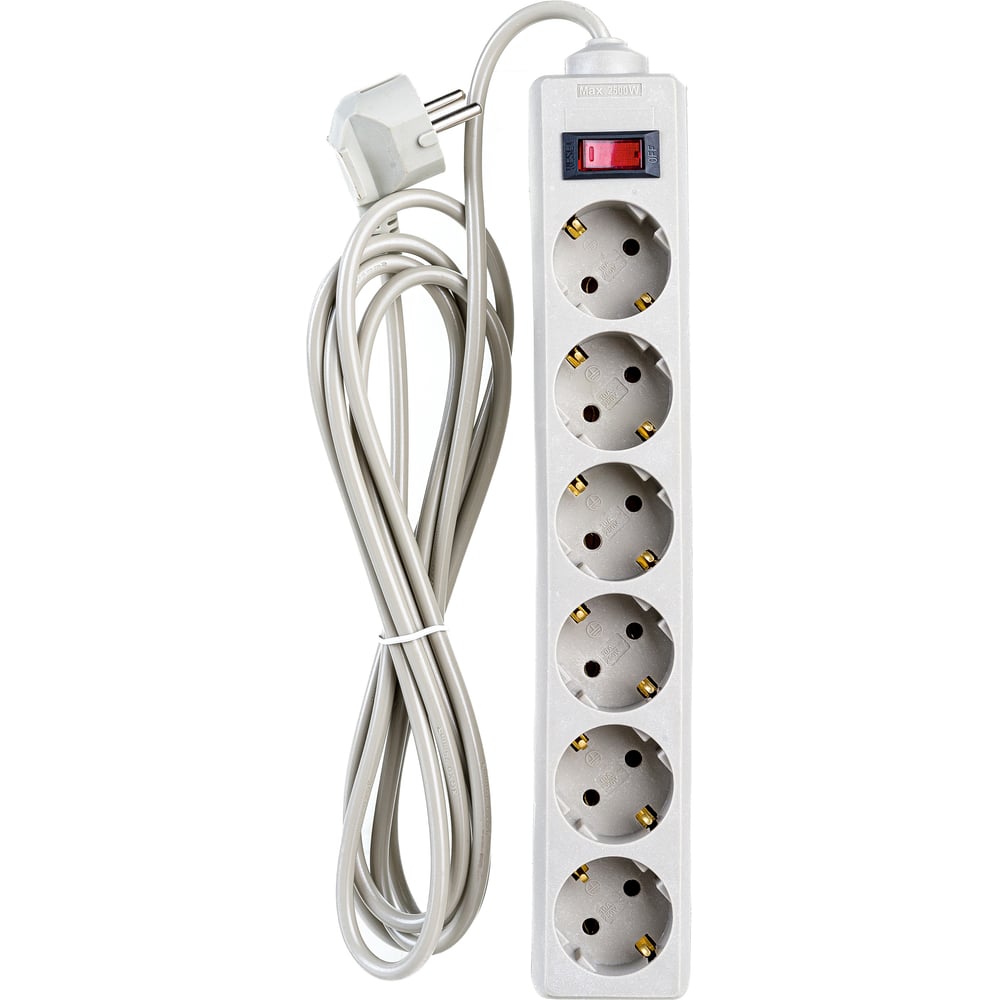 Сетевой фильтр ExeGate SP-6-3G 6 евророзетки с заземлением, 3м ...