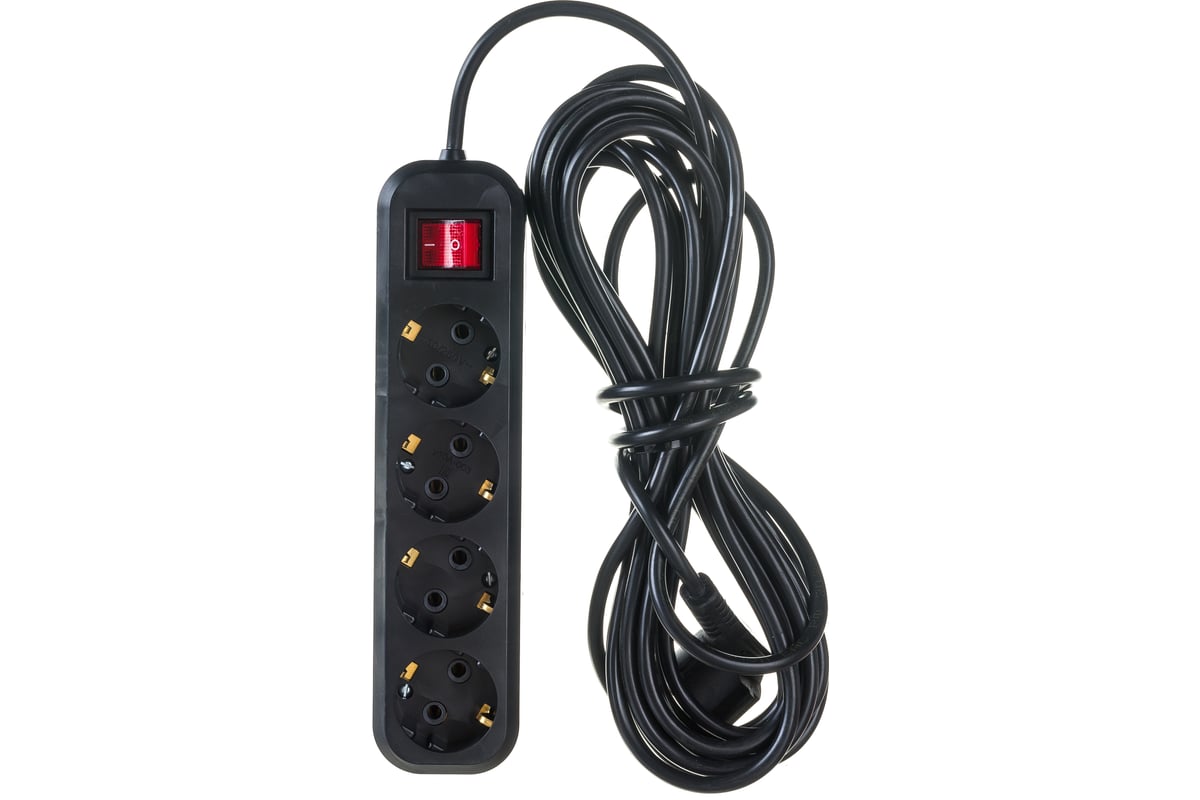 Бытовой удлинитель Gigant с заземлением ПВС 3x0,75 4 гнезда 7м 80095 ...