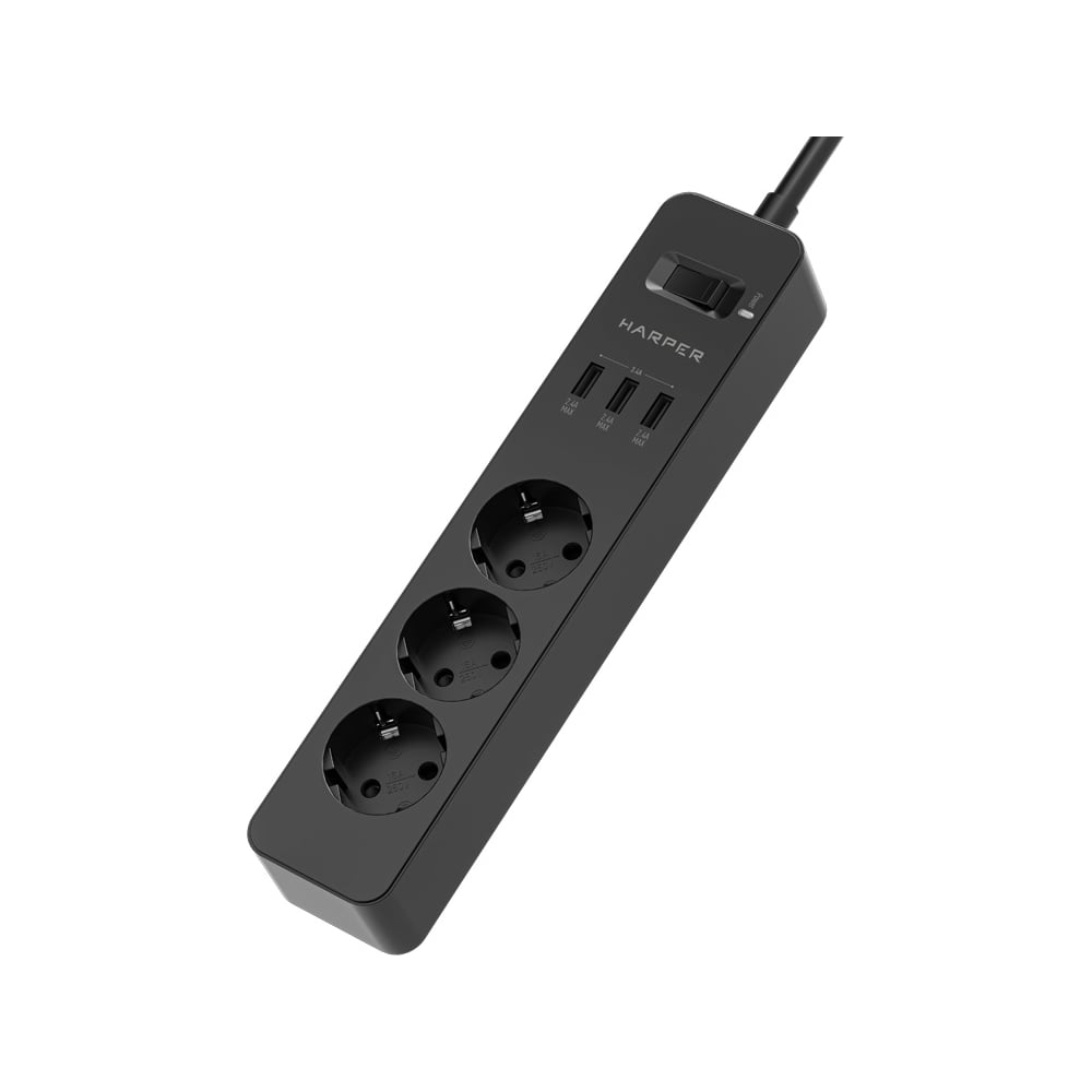 Сетевой фильтр Harper UCH-325 Black H00003419 - выгодная цена, отзывы ...