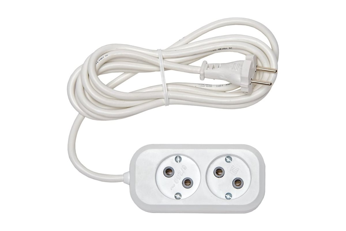 Бытовой удлинитель 2 гн. ПВС 2х1 RUCELF RU-02-210-07S - выгодная цена ...