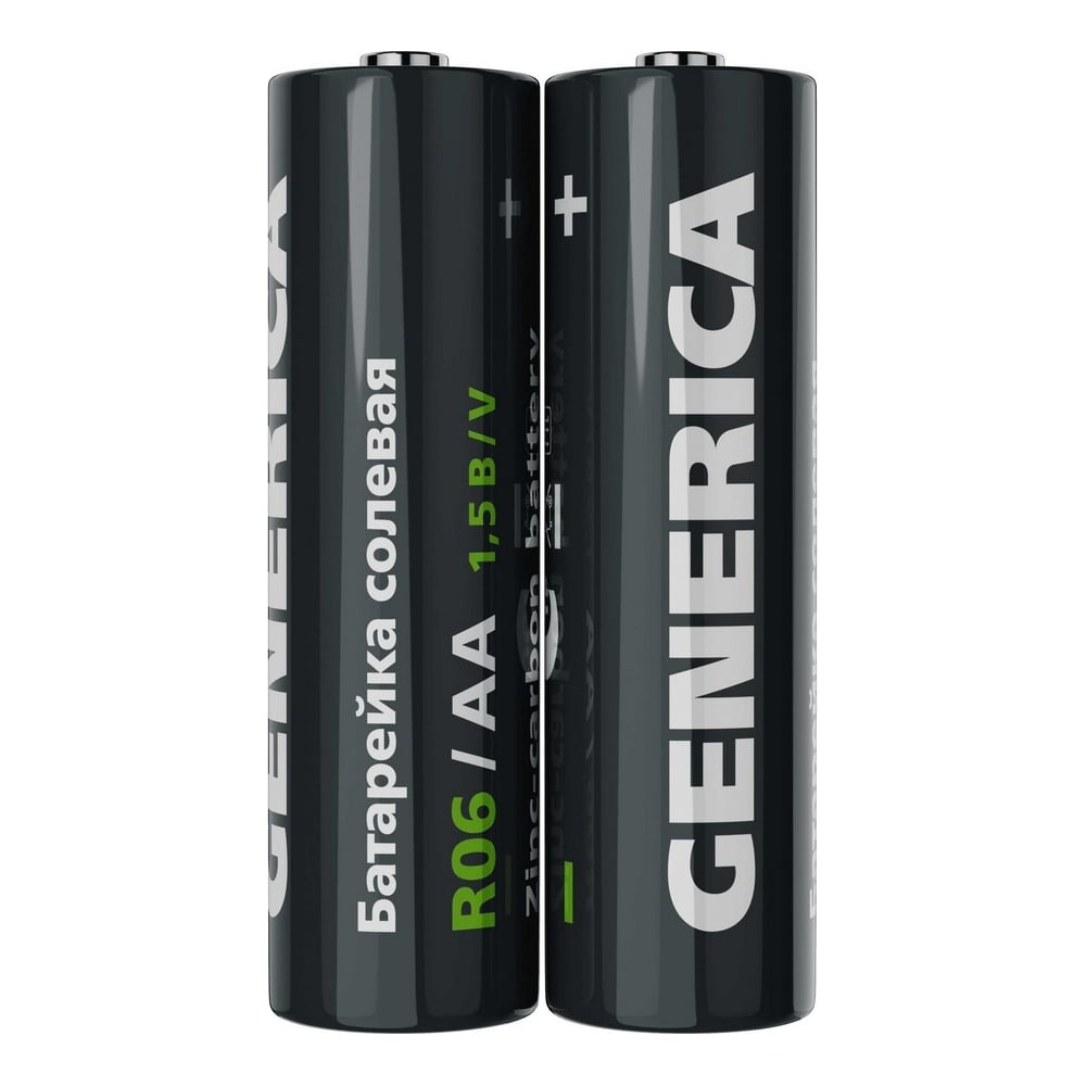 Солевая батарейка GENERICA r06/aa (2шт/упаковка) ABT-R06-ST-L02-G ...