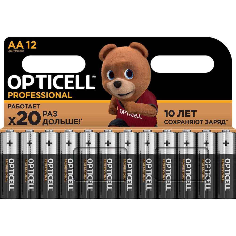Батарейки OPTICELL Professional AA 12шт 6052005 - выгодная цена, отзывы ...