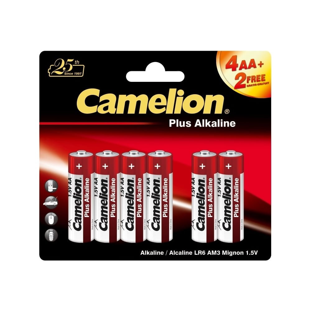Щелочная батарейка Camelion LR6-BP2 Plus 14113 - выгодная цена, отзывы ...