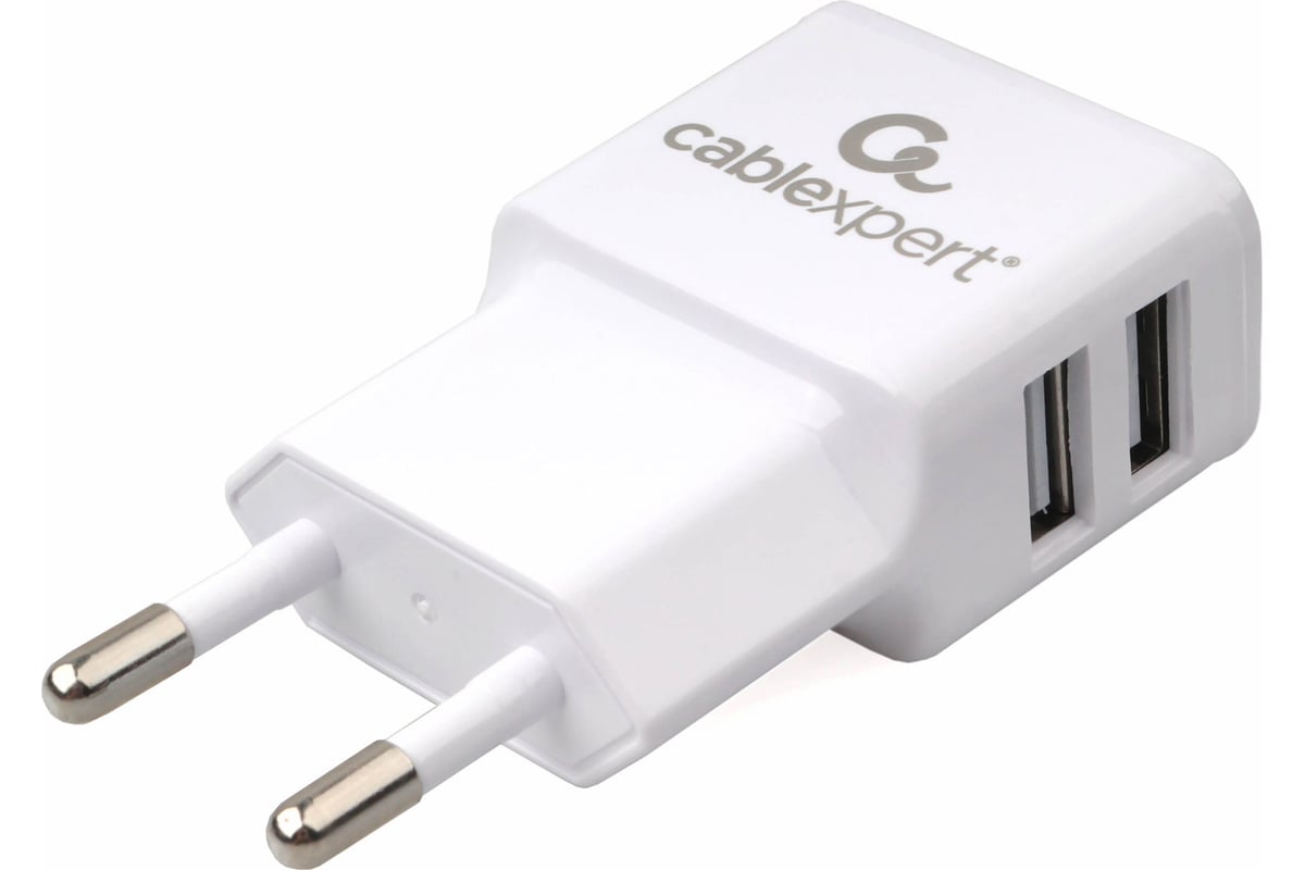 Адаптер питания Cablexpert MP3A-PC-11 100/220V - 5V USB 2 порта 2.1A ...
