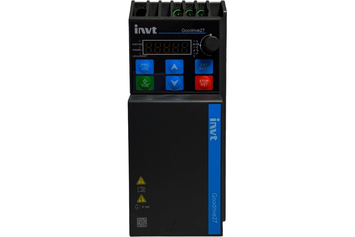 Частотный преобразователь INVT GD27 1,5 кВт 380В IP20 (GD27-1R5G-4-B) 11001-02507 - выгодная ...