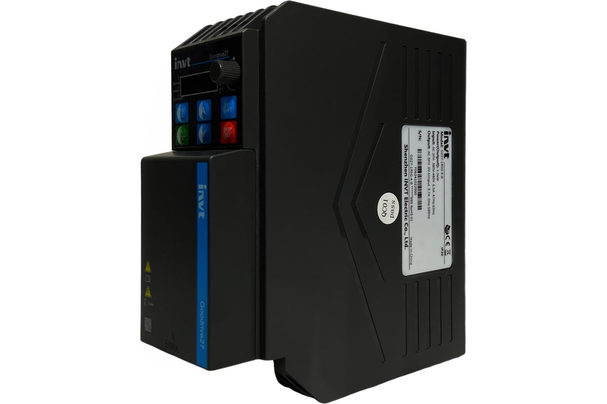 Частотный преобразователь INVT GD27 1,5 кВт 380В IP20 (GD27-1R5G-4-B) 11001-02507 - выгодная ...