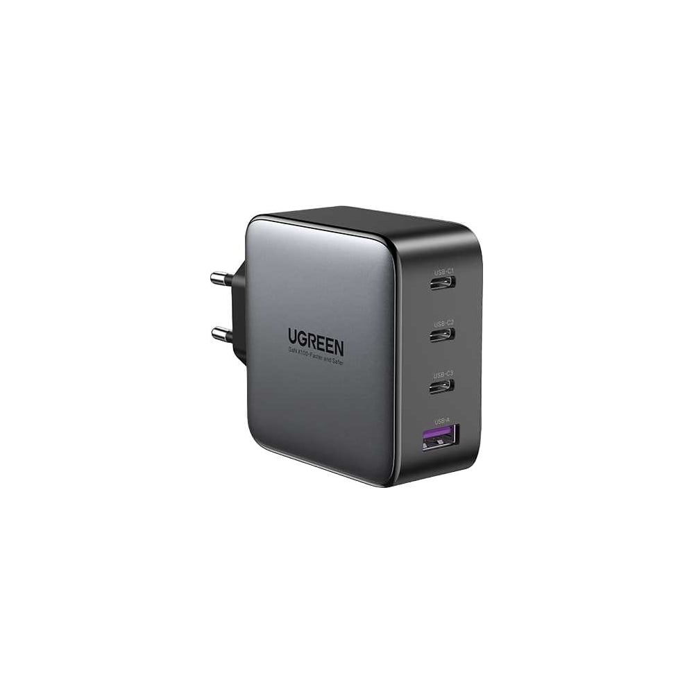 Сетевое зарядное устройство Ugreen CD226 USB-A+3*USB-C 100W GaN Fast Charger с кабелем 100W USB ...