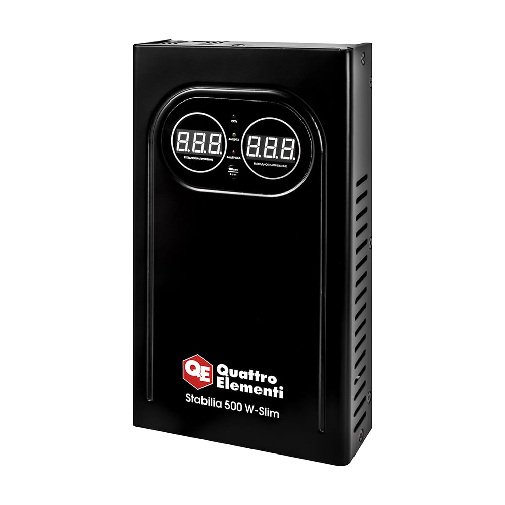 Стабилизатор напряжения настенный QUATTRO ELEMENTI Stabilia 500 W-Slim ...