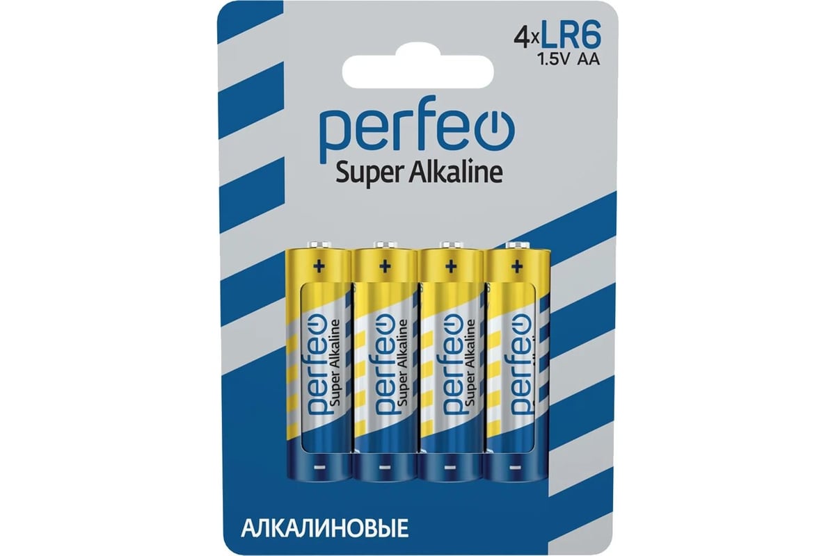 Алкалиновые батарейки Perfeo LR6, 4 шт., на блистере 30005158 - выгодная цена, отзывы ...