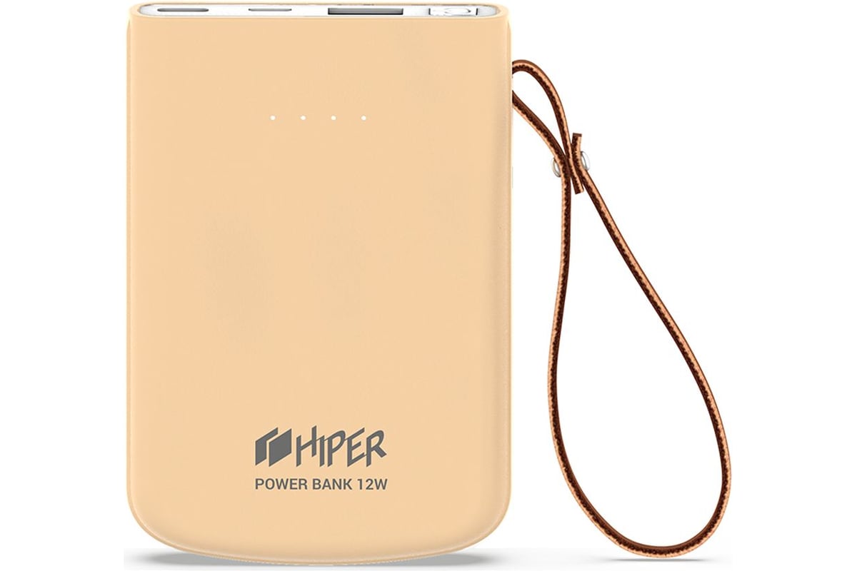 Внешний аккумулятор HIPER Li-Pol 5000 mAh 2.1A 2xUSB 1xType-C розовый ...