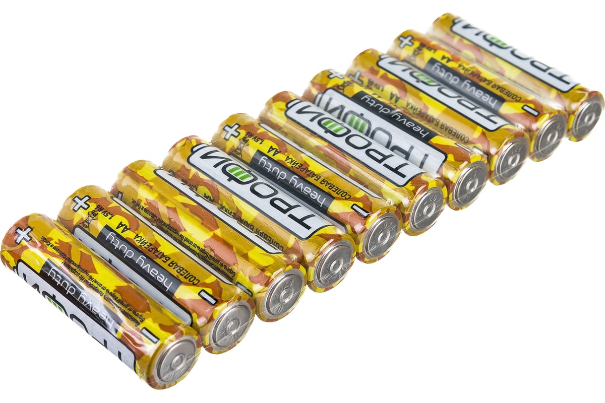Батарейки Трофи R6-10S pack Heavy Duty Б0042310 - выгодная цена, отзывы ...