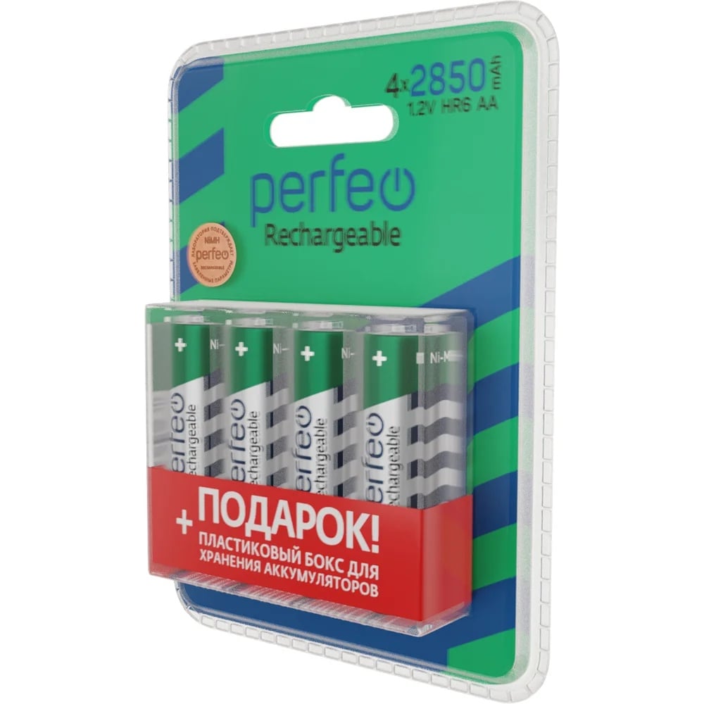 Аккумулятор Perfeo AA2850mAh/4BL+ BOX Пластик 30017535 - выгодная цена, отзывы, характеристики ...