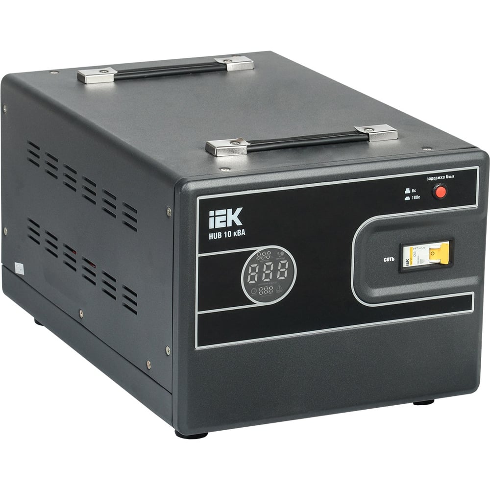 Однофазный стабилизатор напряжения IEK, переносной 10кВА HUB IVS21-1-010-13 - выгодная цена ...