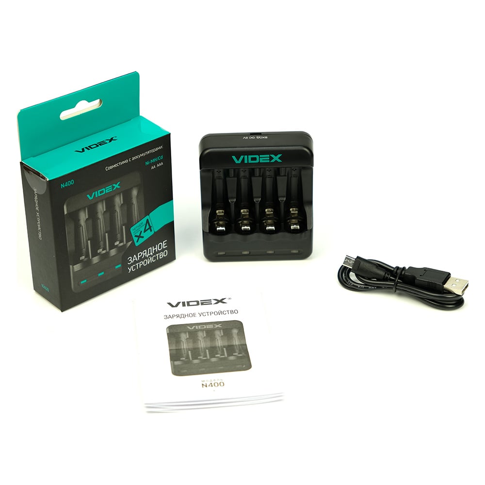 Зарядное устройство Videx VCH-N400 (AA, AAA) - выгодная цена, отзывы, характеристики, фото ...