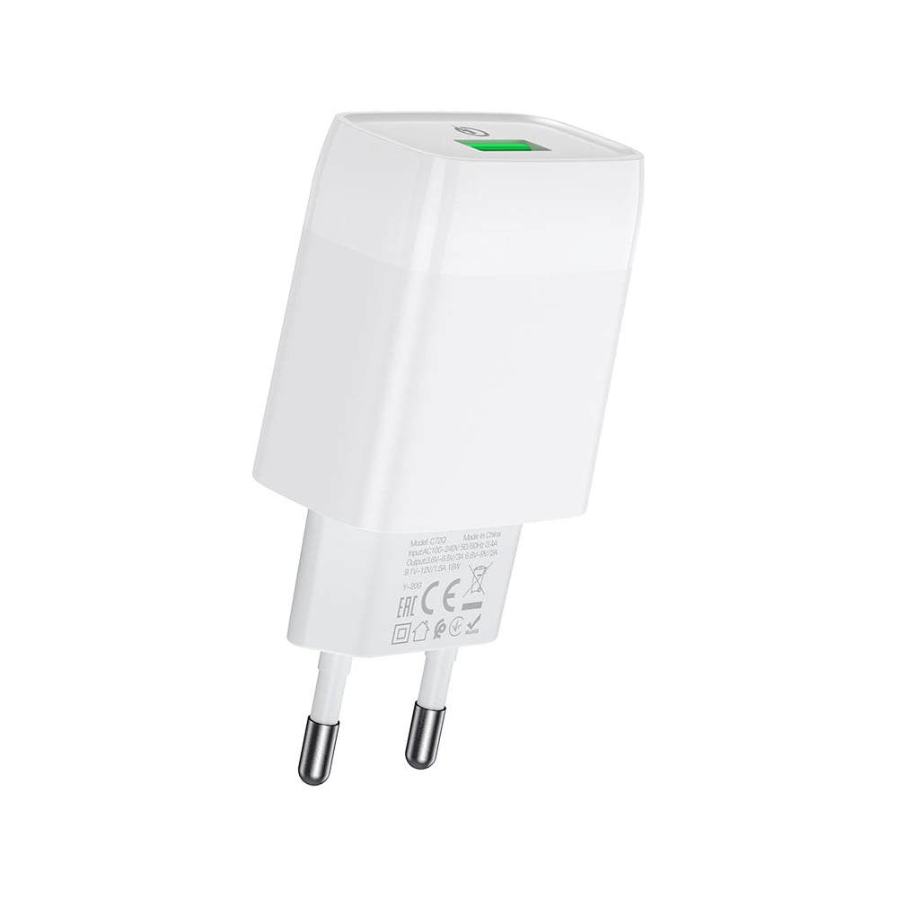 Зарядное устройство Hoco C72A Glorious один порт USB, 5V, 2.1A, белый ...