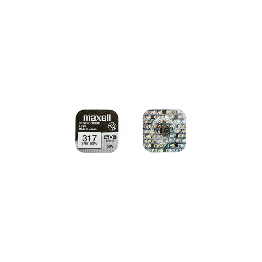 Серебряно-цинковая батарейка Maxell SR-516SW 317 1PC 0% Hg 18293100 ...