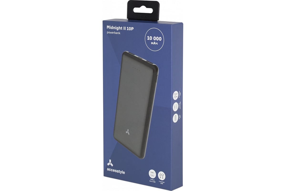 Внешний аккумулятор Accesstyle 10P Midnight II Black - выгодная цена ...