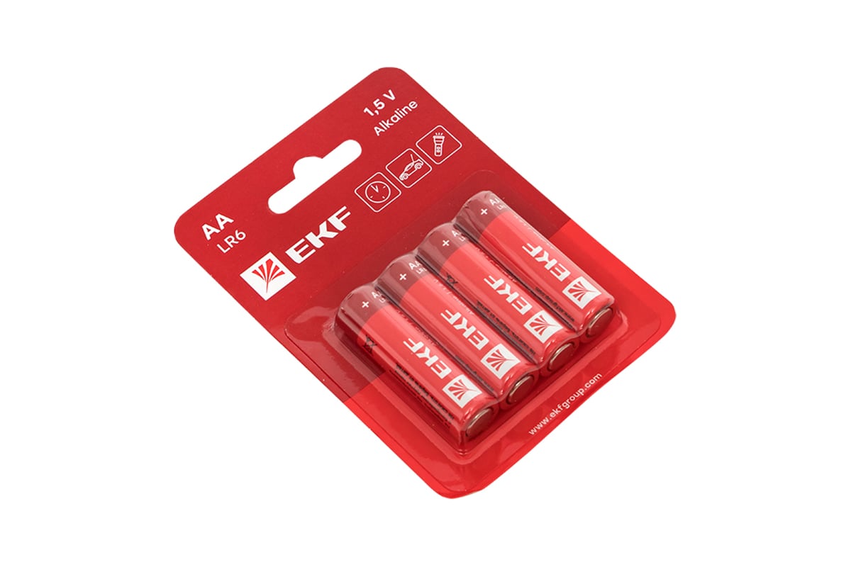 Алкалиновая батарейка EKF типа АА(LR6) блистер 4шт. LR6-BL4 - выгодная цена, отзывы ...
