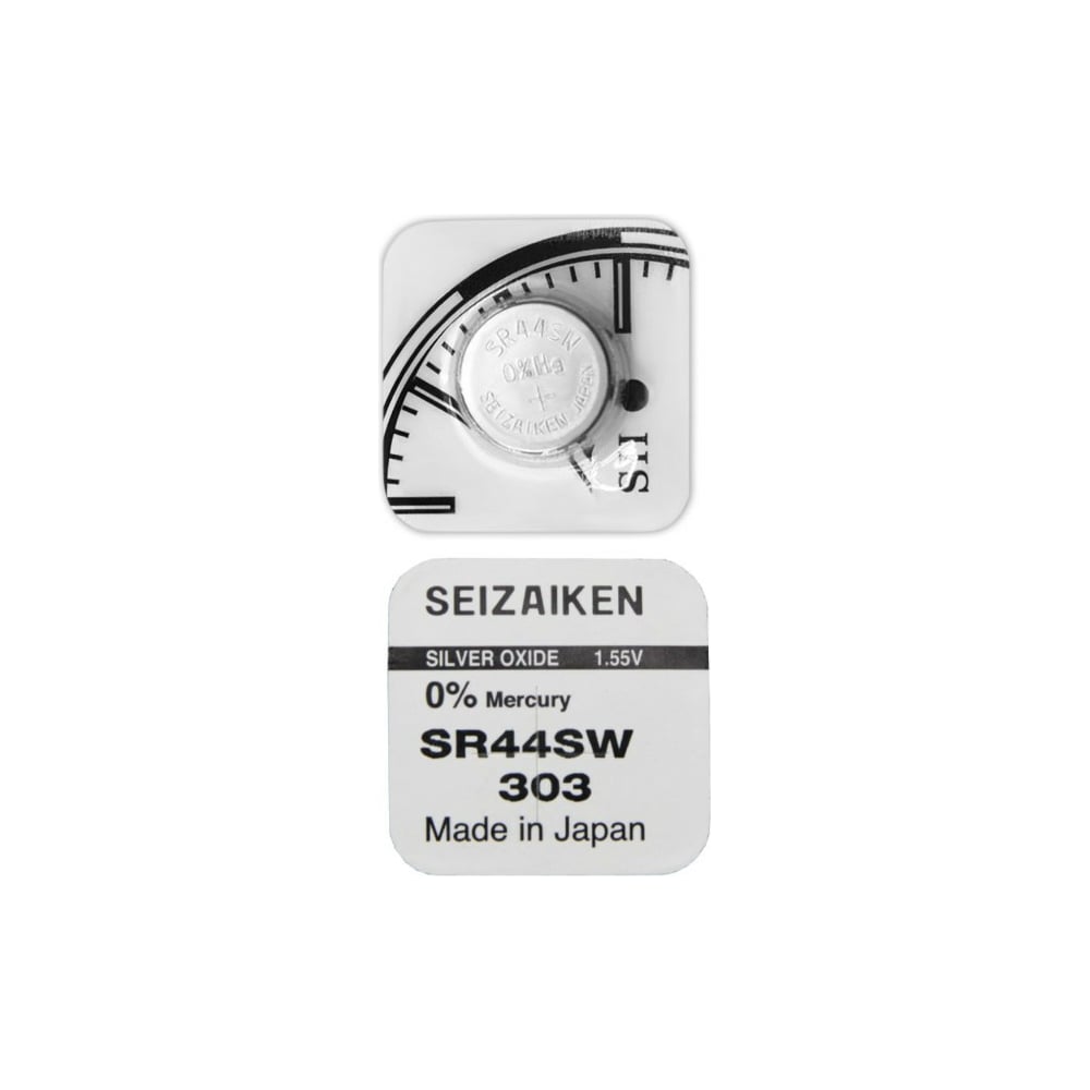 Батарейка SEIZAIKEN 303 (SR44SW) Silver Oxide 1.55V 27400303 - выгодная ...