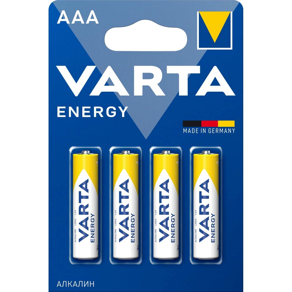 Батарейка Varta ENERGY LR03 AAA BL4 Alkaline 1.5V (4103) 04103213414 ...