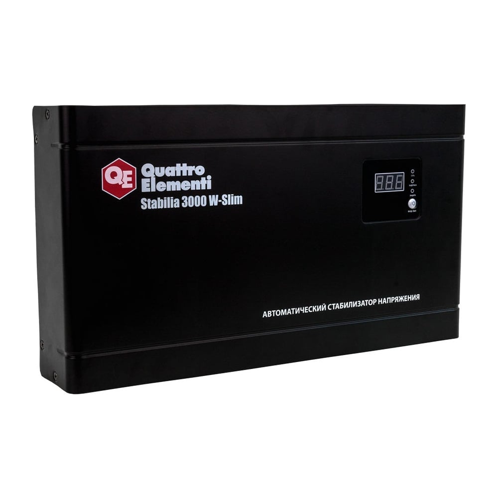 Настенный стабилизатор напряжения QUATTRO ELEMENTI Stabilia 3000 W-Slim ...