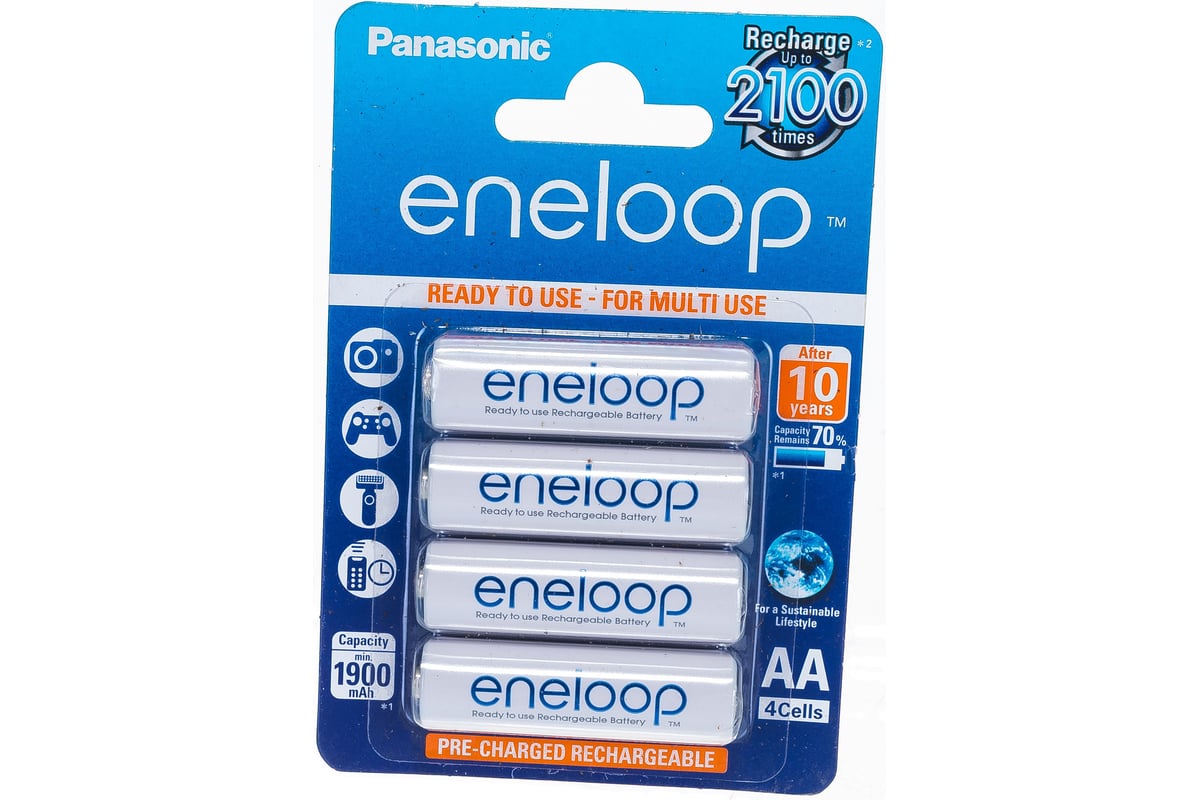 Аккумулятор R6 Aa Eneloop Ni Mh 1900mah предзаряженный бл 4 Panasonic