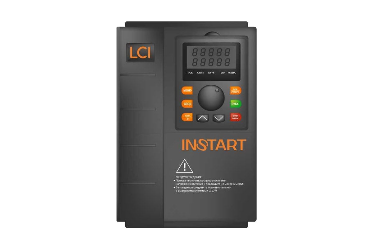 Преобразователь частоты INSTART lci-g7.5/p11-4b 7.5квт/11квт, 18а/24a, 3ф, 380в, 50гц/60гц, ip20 ...
