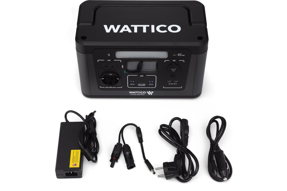 Портативная зарядная станция WATTICO Camp 600 PRO. 600W, 124000mAh 00 ...