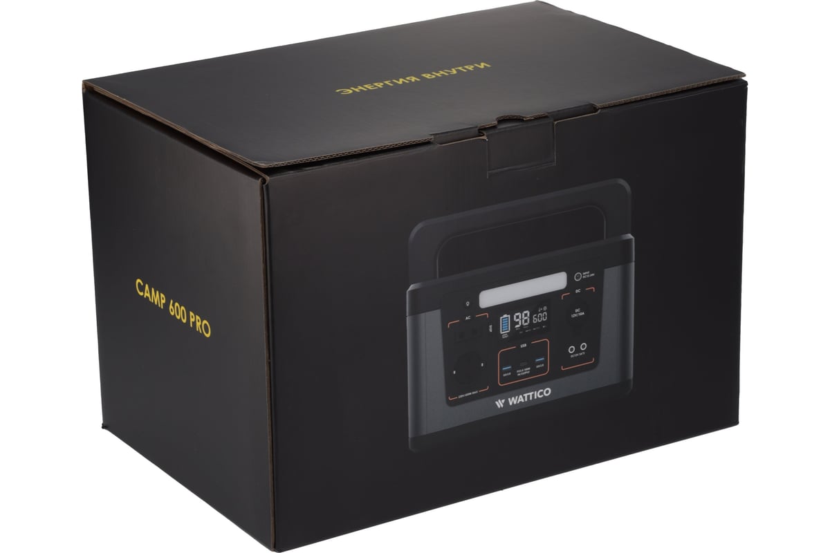 Портативная зарядная станция WATTICO Camp 600 PRO. 600W, 124000mAh 00 ...