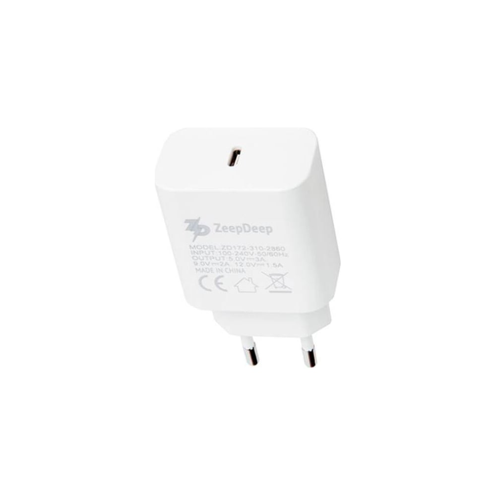 Зарядное устройство ZeepDeep energyplug 1 type-c usb x 3.0a 813976 - выгодная цена, отзывы ...