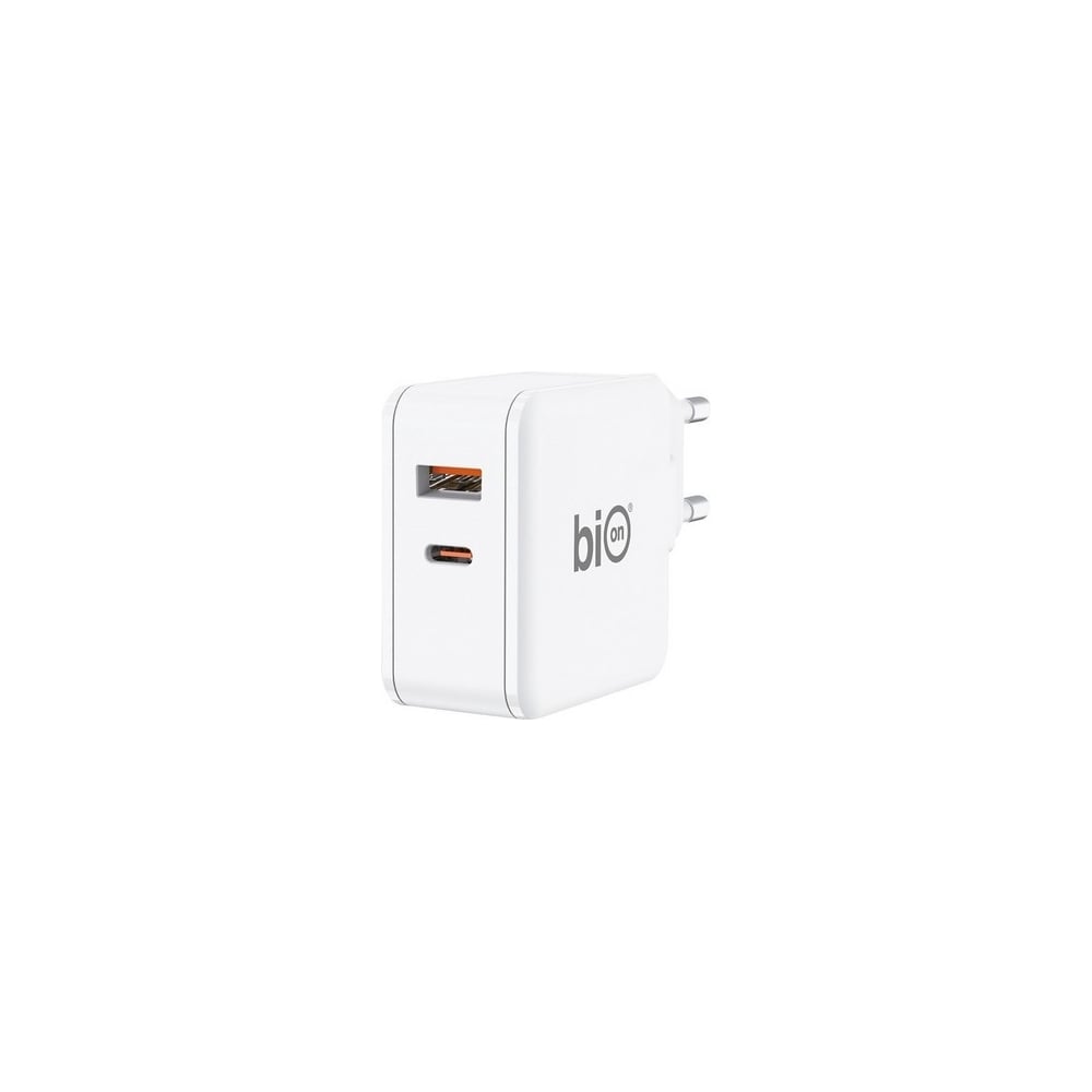 Сетевое зарядное устройство Bion gan, usb-a + usb-c, powerdelivery, 65 ...