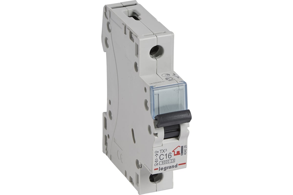 Автоматический выключатель Legrand TX3 C16A 1П 6000 404028 - выгодная ...