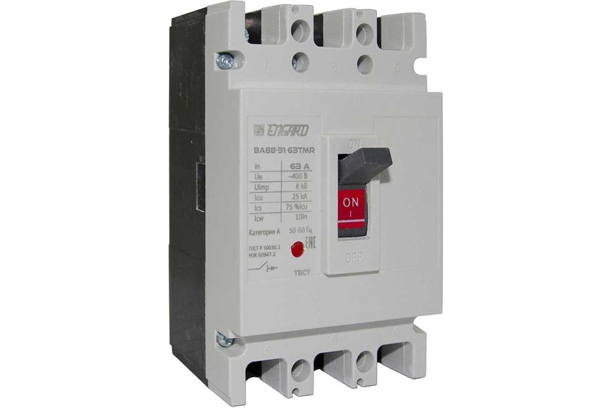 Силовой автоматический выключатель Engard ВА88-31 63tmr 3p 35ка VA88 ...