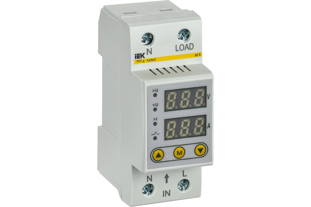 Реле напряжения и тока IEK рнт-д однофазное 36мм 40а IVC21-1-40 ...