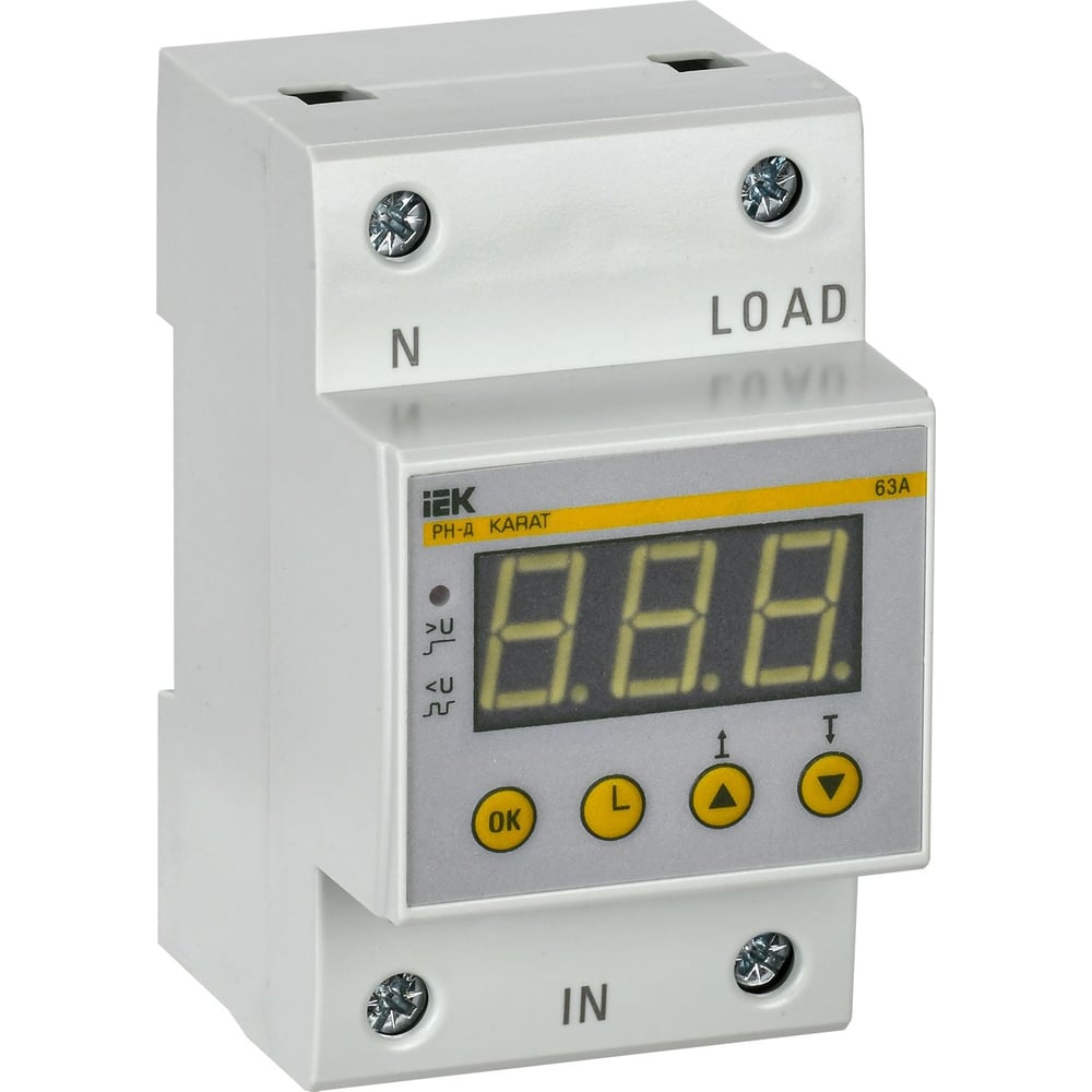 Однофазное реле напряжения IEK рн-д 54мм 63а IVR31-1-63 - выгодная цена, отзывы, характеристики ...