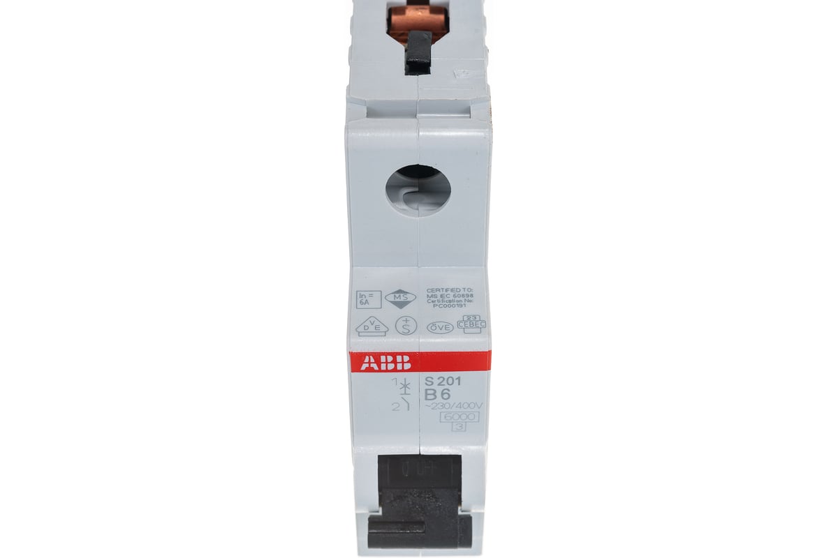 Автоматический выключатель ABB S201 1P 6A 6kA 2CDS251001R0065 - выгодная цена, отзывы ...