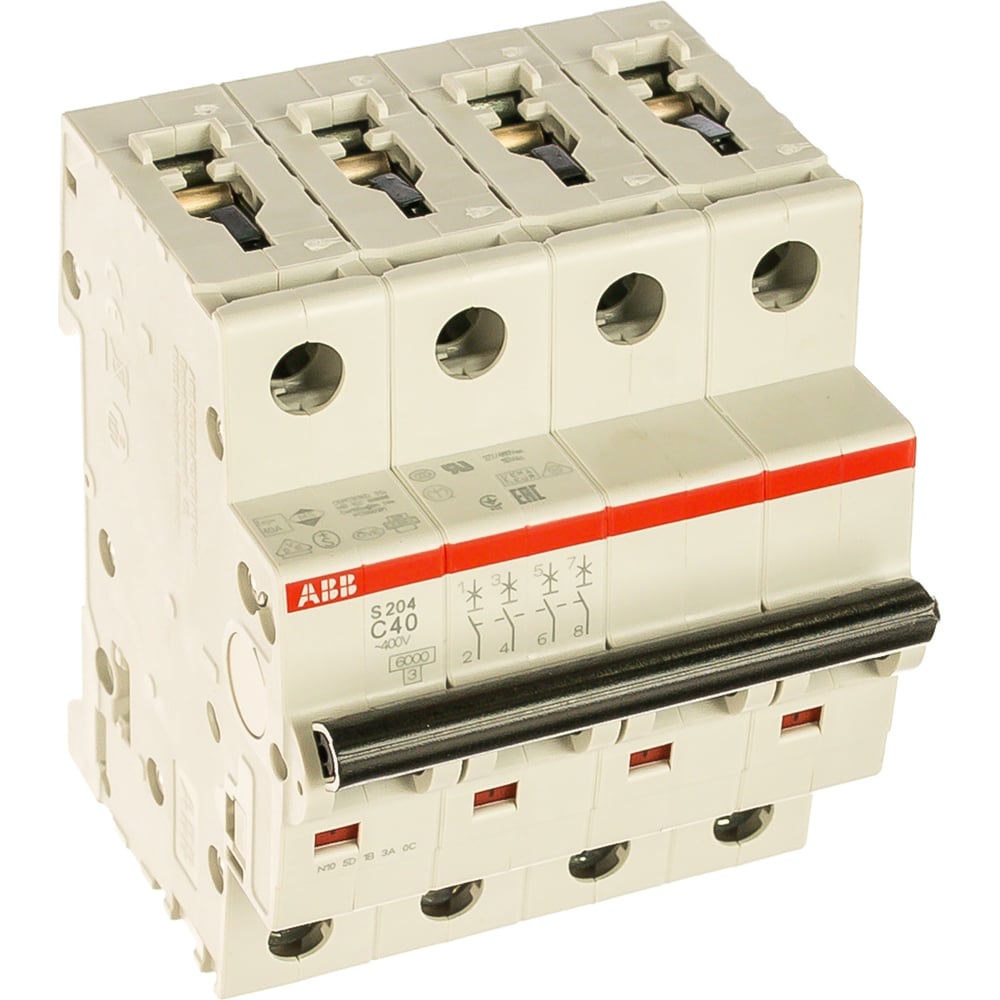 Автоматический выключатель ABB S204 4P 40А 6kA 2CDS254001R0404 - выгодная цена, отзывы ...