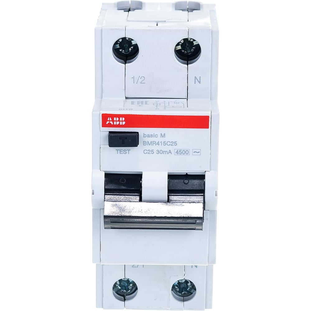 Автоматический выключатель дифференциального тока ABB Basic M АВДТ, 1P+N, 25А, C, 30мA, AC ...
