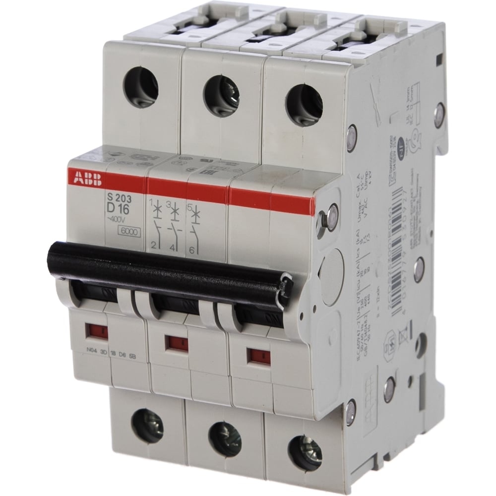 Автоматический выключатель ABB 3-полюсной S203 D16 2CDS253001R0161 - выгодная цена, отзывы ...