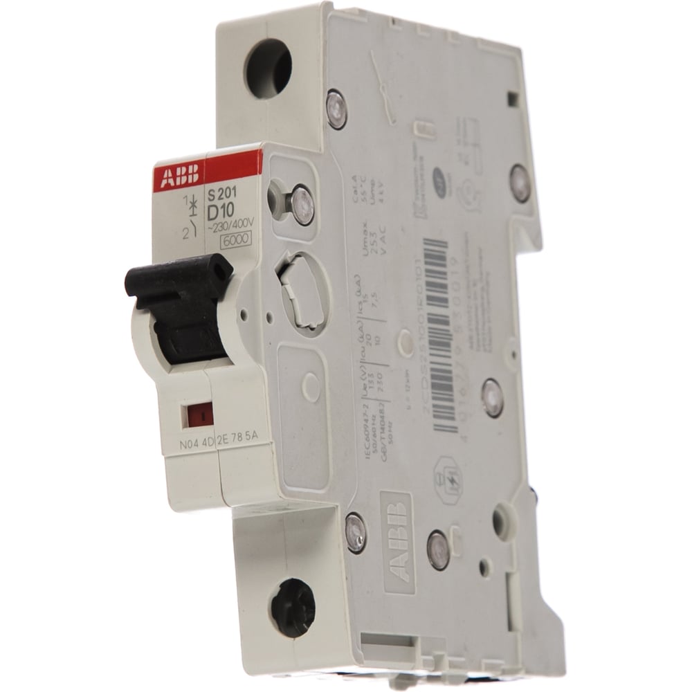 Автоматический выключатель ABB 1-полюсной S201 D10 2CDS251001R0101 - выгодная цена, отзывы ...