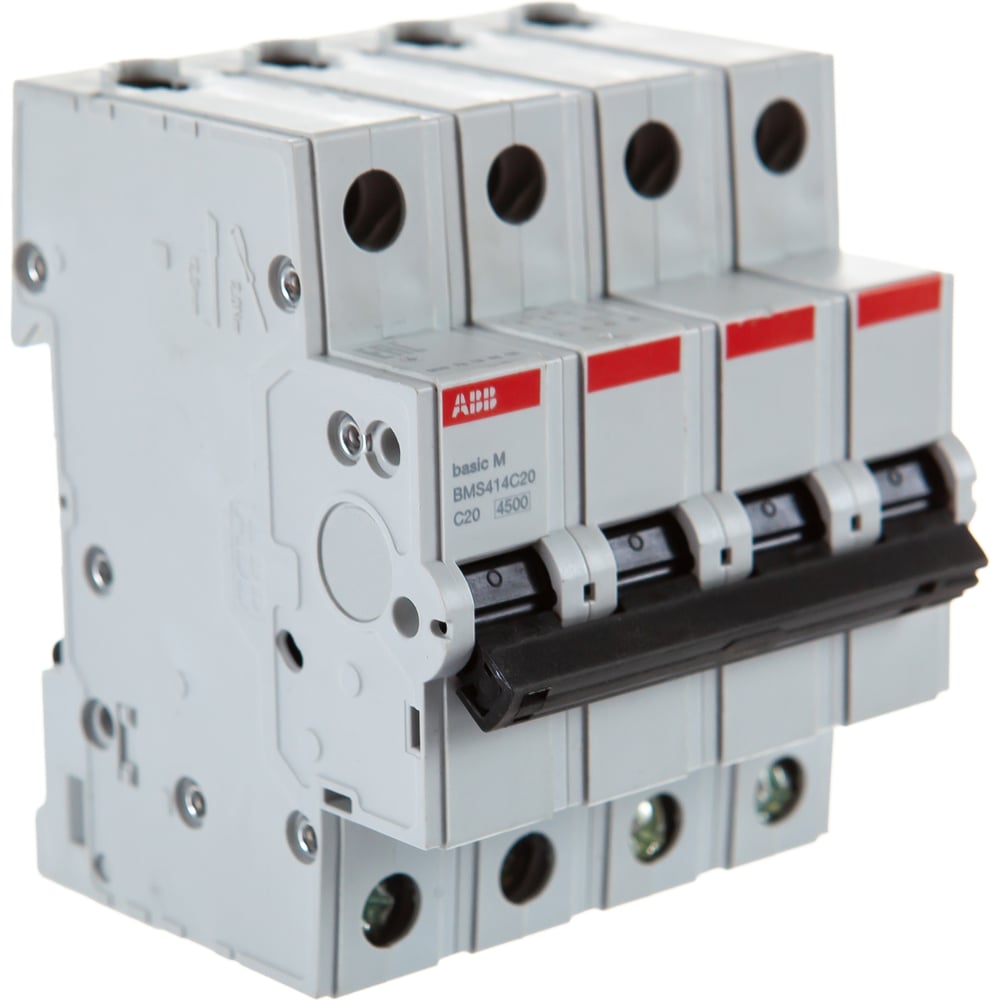 Автоматический выключатель ABB 4P, 20A, C, 4,5кА, BMS414C20 2CDS644041R0204 - выгодная цена ...