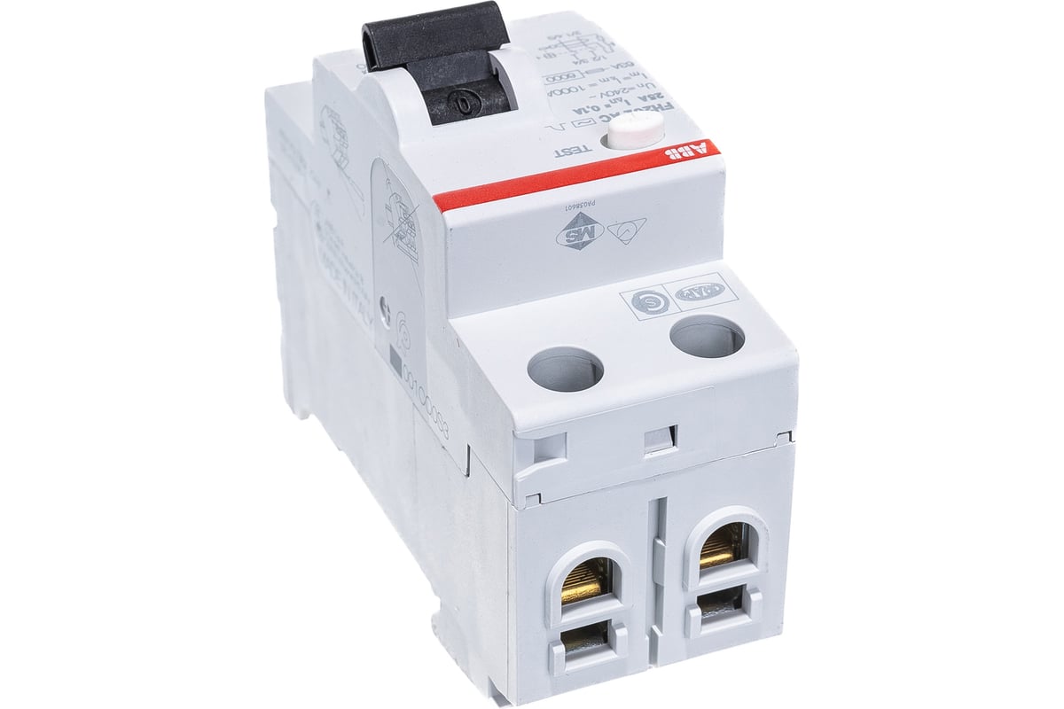 Выключатель дифференциального тока ABB 2 модуля FH202 AC-25/0,1 ...